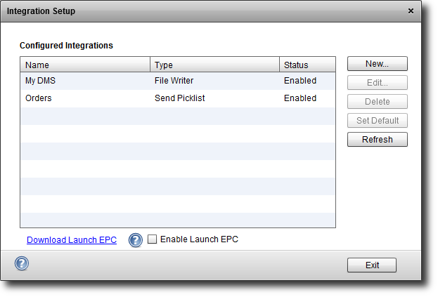 Integration Settings